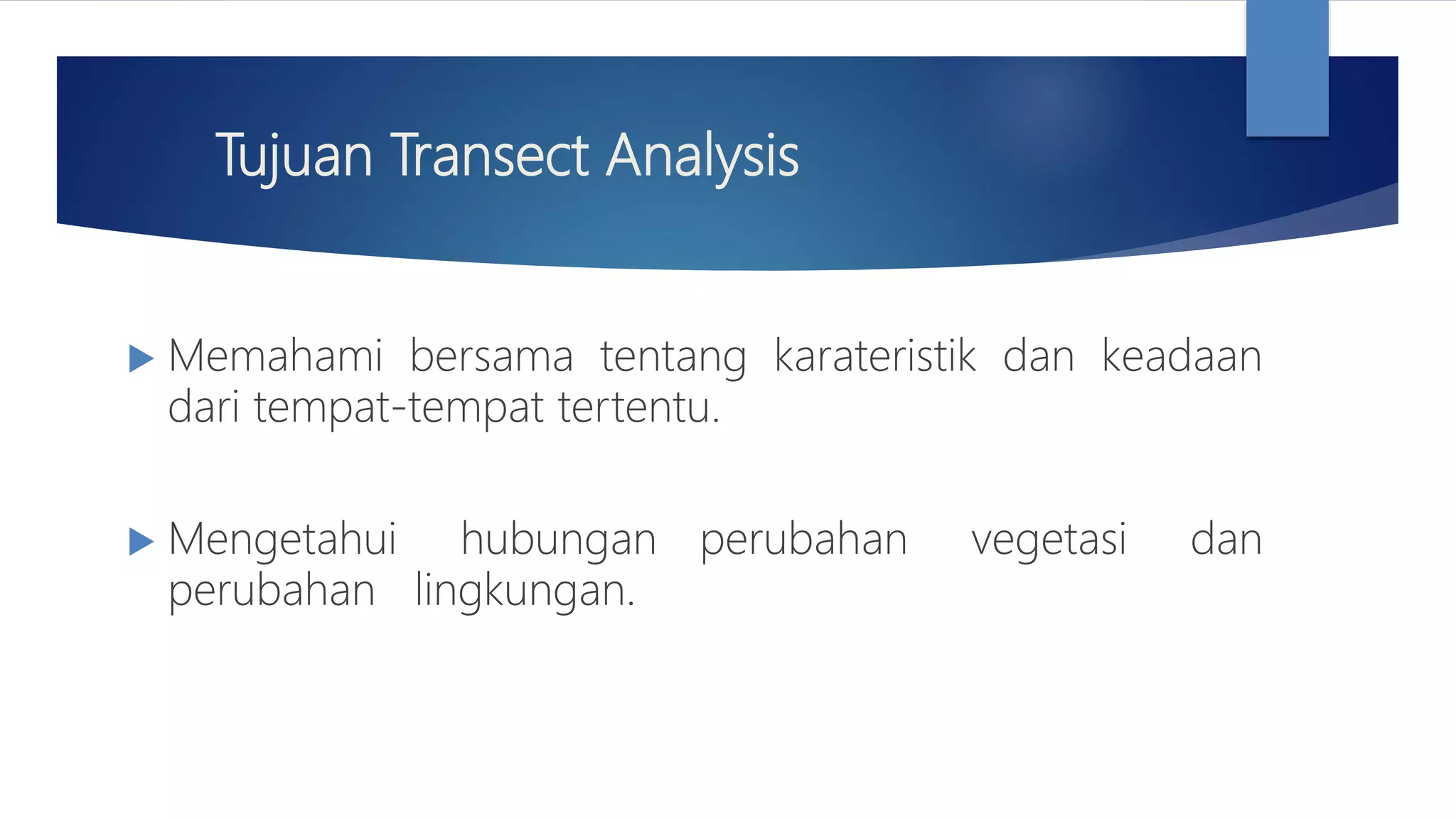 Transect Analysis | PPTX