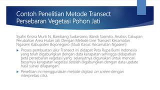 Transect Analysis | PPTX