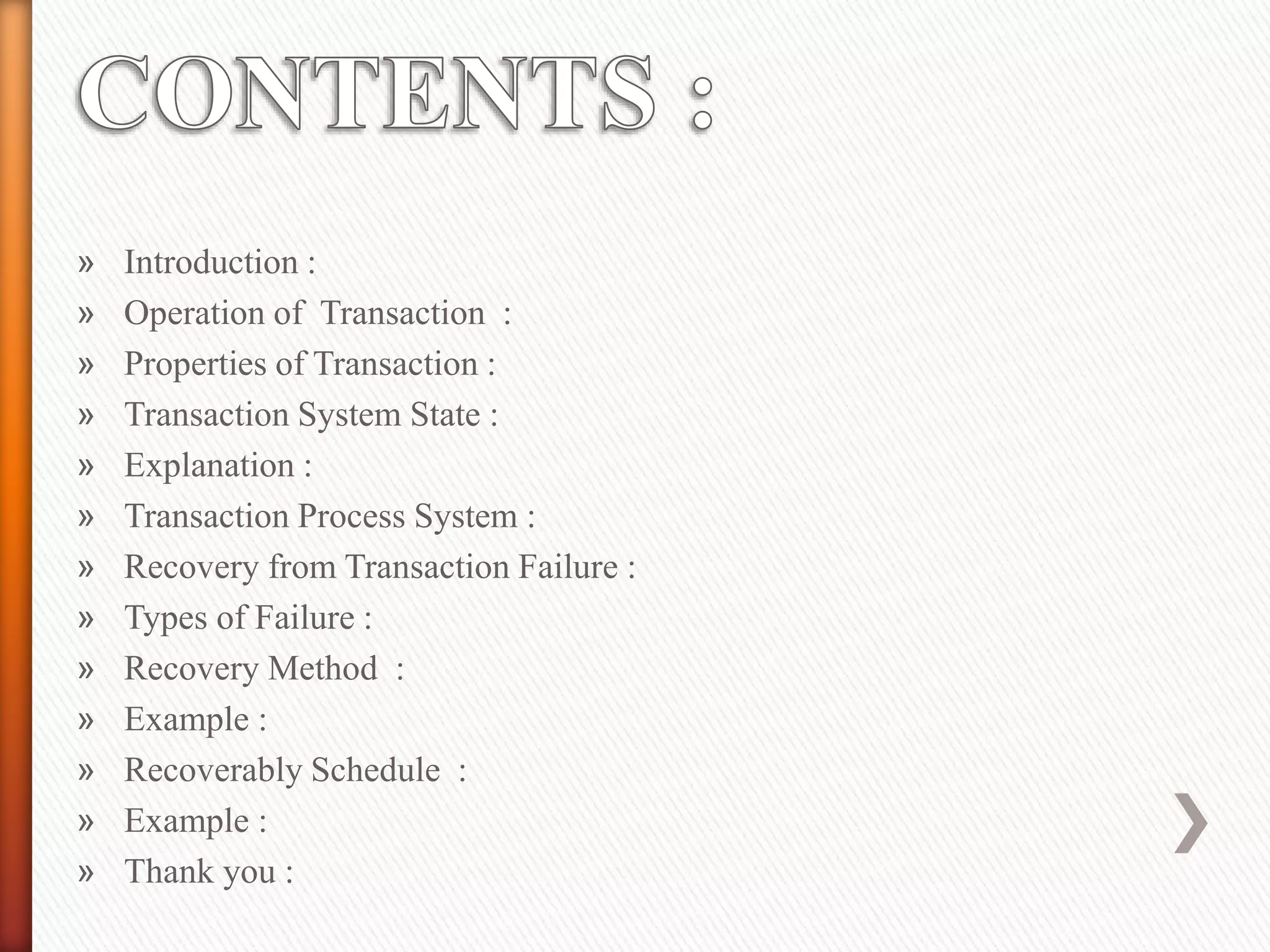 Transaction Process System and Recovery | PPTX