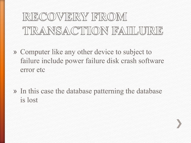 Transaction Process System and Recovery | PPTX