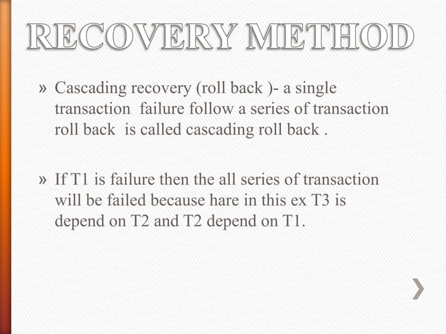 Transaction Process System and Recovery | PPTX