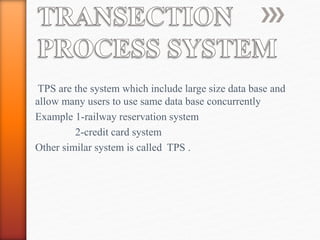 Transaction Process System and Recovery | PPTX