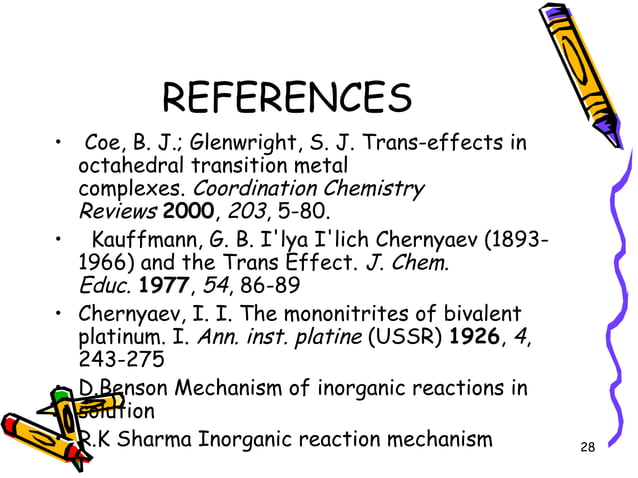 Trans effect | PPT | Chemistry | Science