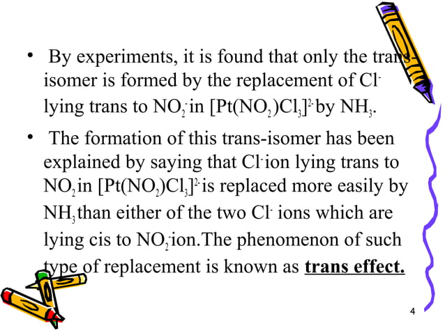 Trans effect | PPT | Chemistry | Science
