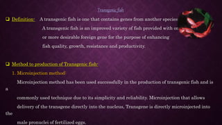 Transgenic animals and process to make transgenic animals | PPTX ...