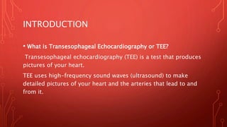 Transesophageal echocardiography | PPTX