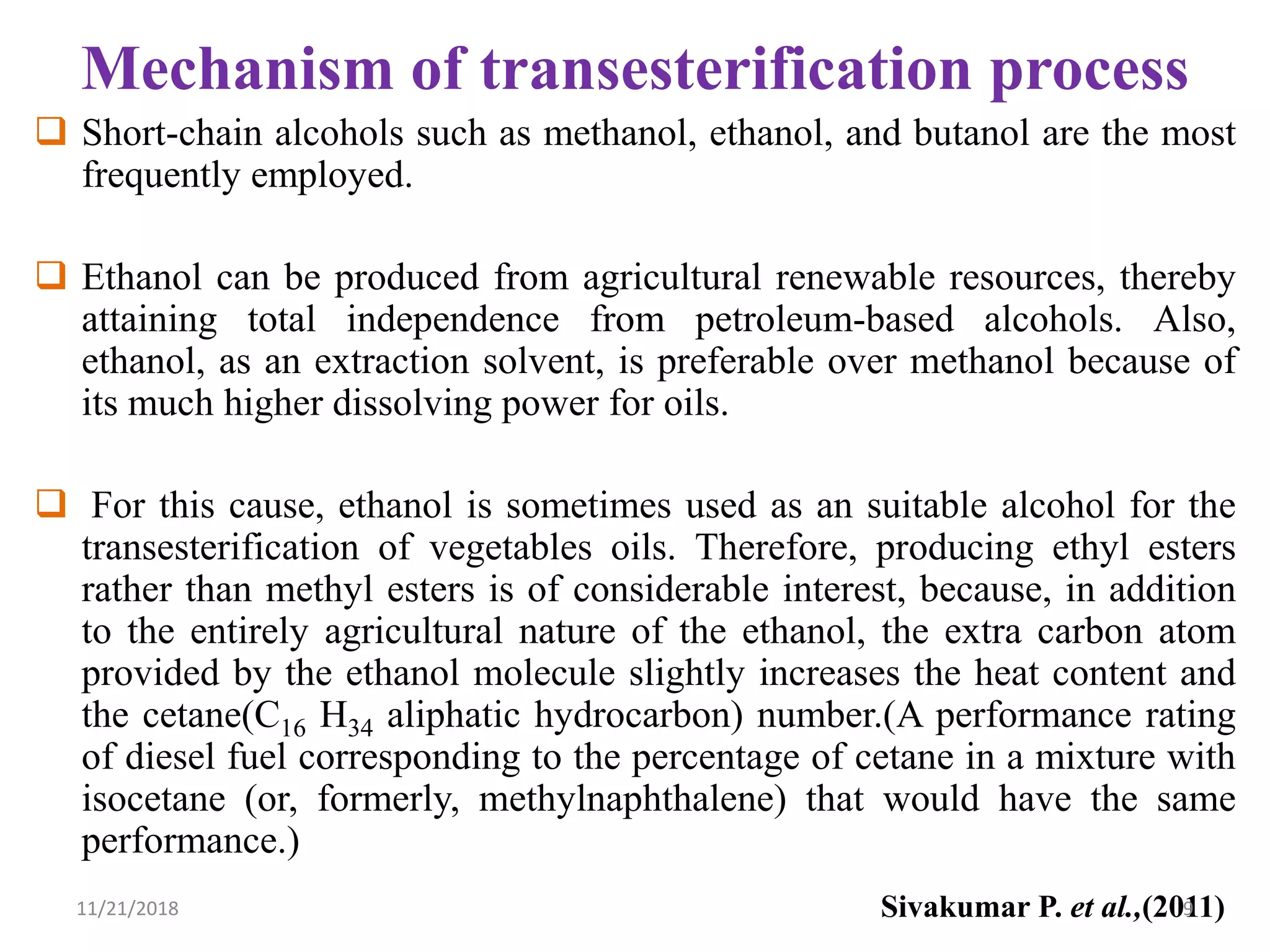 Transesterification and its mechanism, its application in dairy industry | PPTX