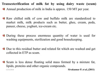 Transesterification and its mechanism, its application in dairy ...