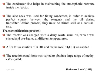 Transesterification and its mechanism, its application in dairy ...