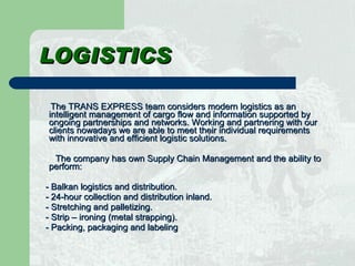 Transexpress Pres. English | PPS | Rail Travel | Travel Type