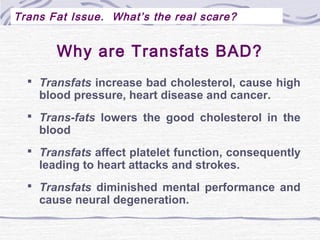Trans Fat Presentation | PPT