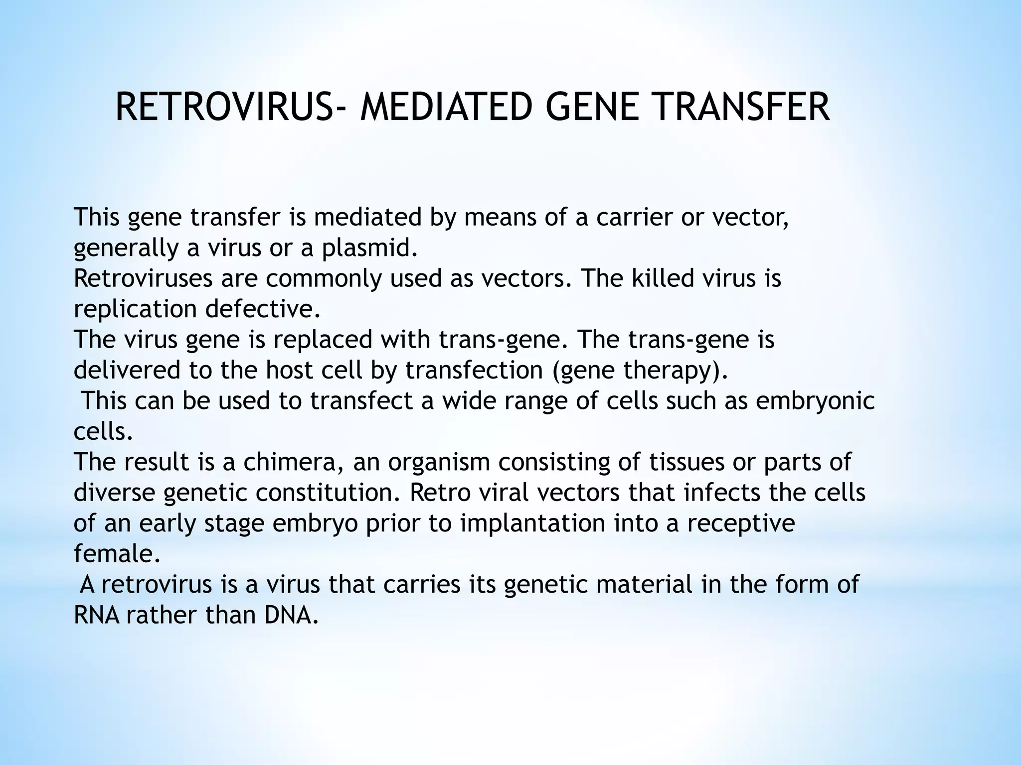 Transfection in animals & plants | PPTX