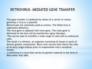 Transfection in animals & plants | PPTX