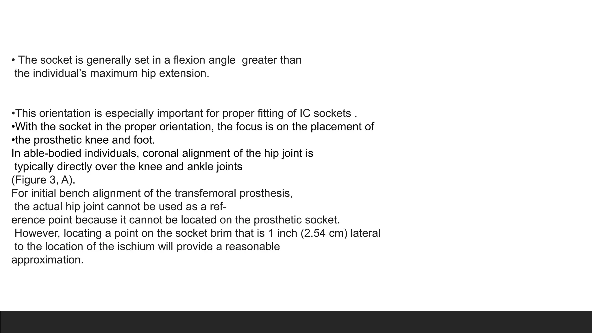 Transfemoral prosthesis alignment (prosthetics science) | PPTX