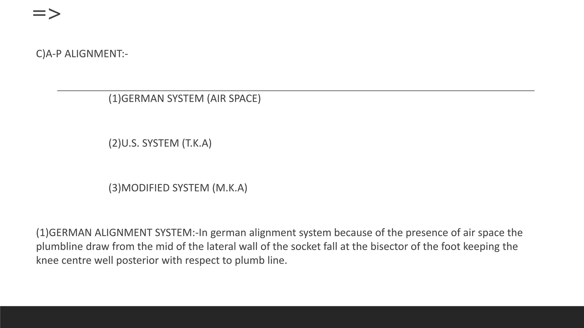 Transfemoral prosthesis alignment (prosthetics science) | PPTX