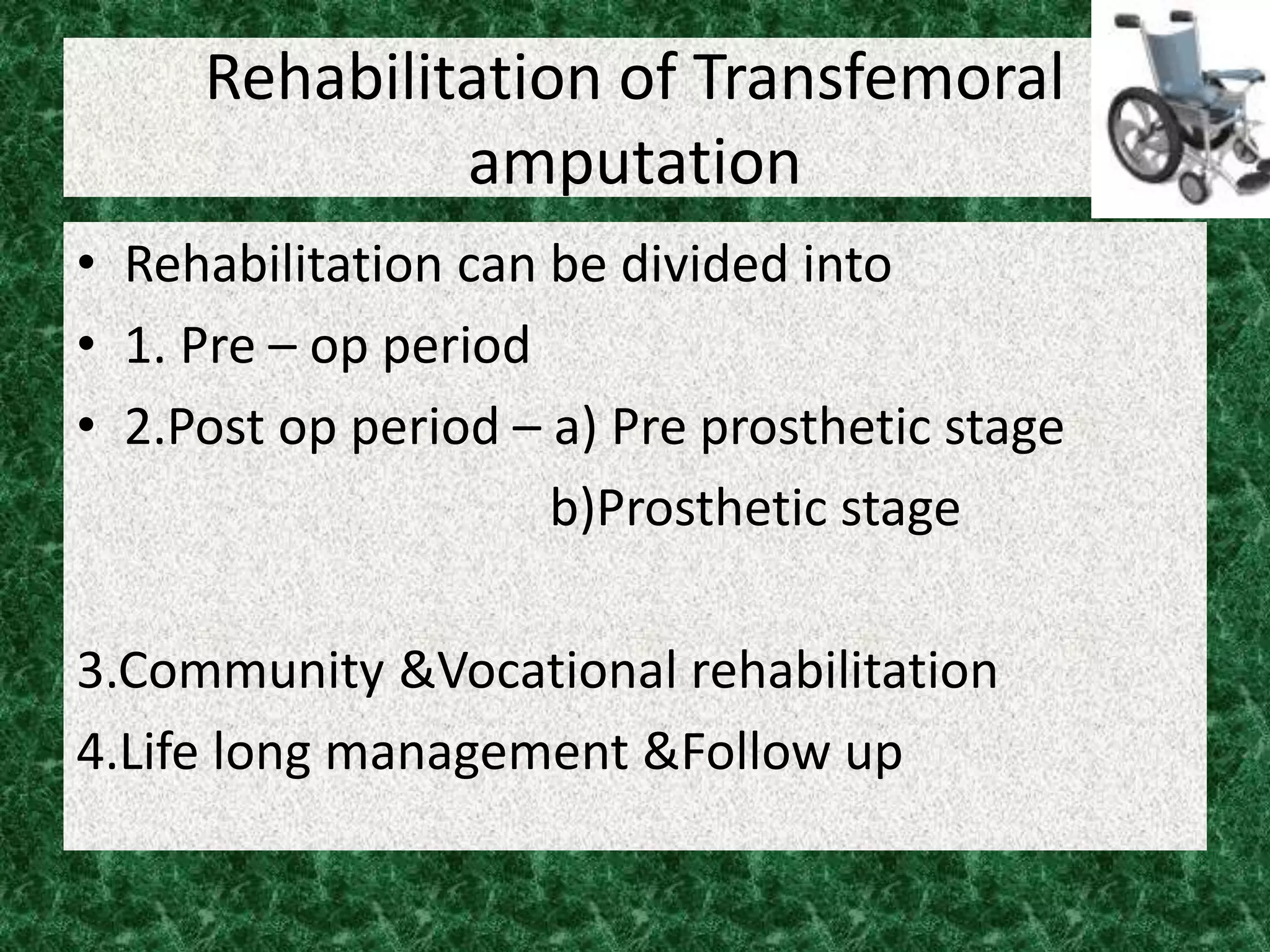 Transfemoral protheses | PPTX