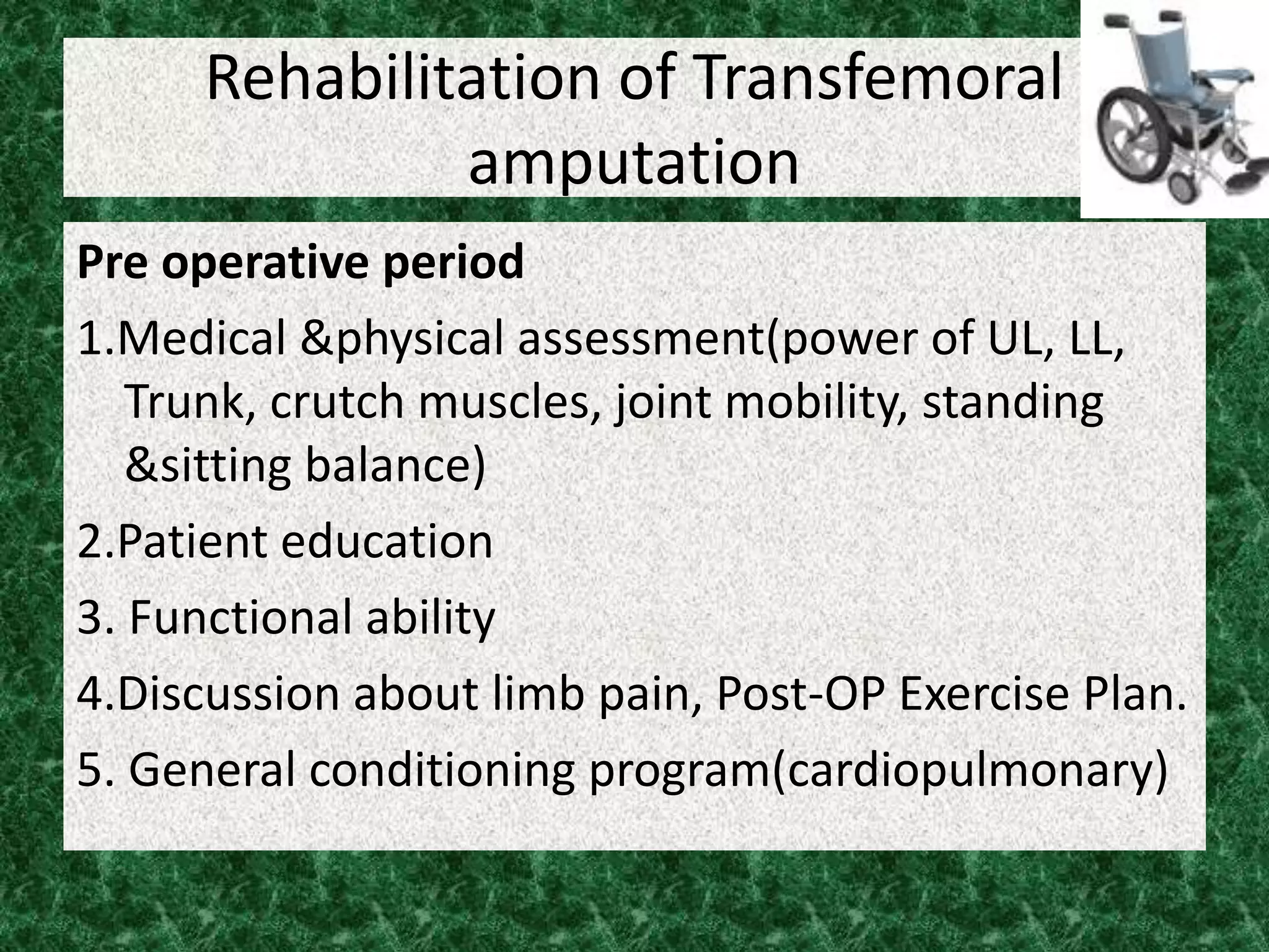 Transfemoral protheses | PPTX