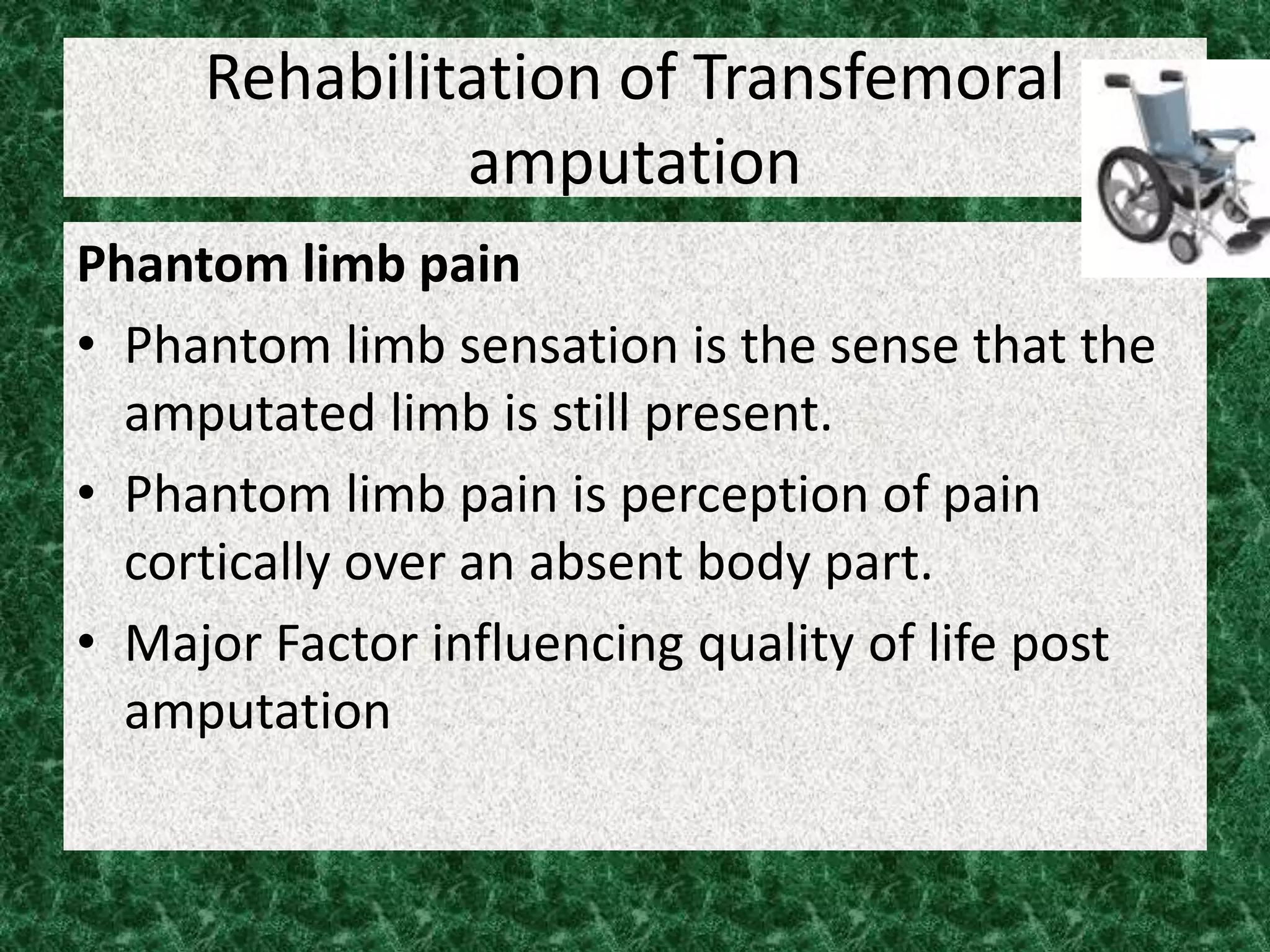 Transfemoral protheses | PPTX