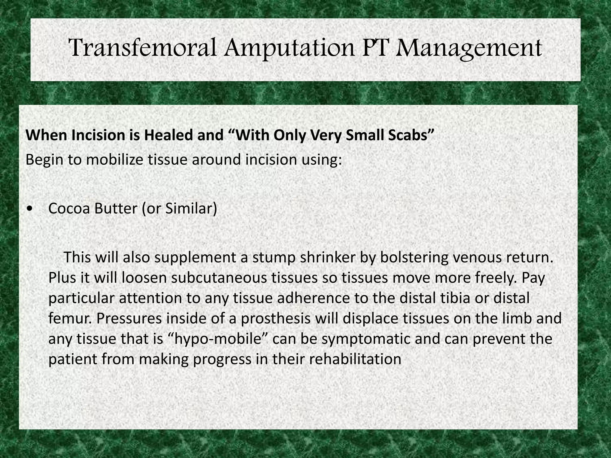 Transfemoral protheses | PPTX