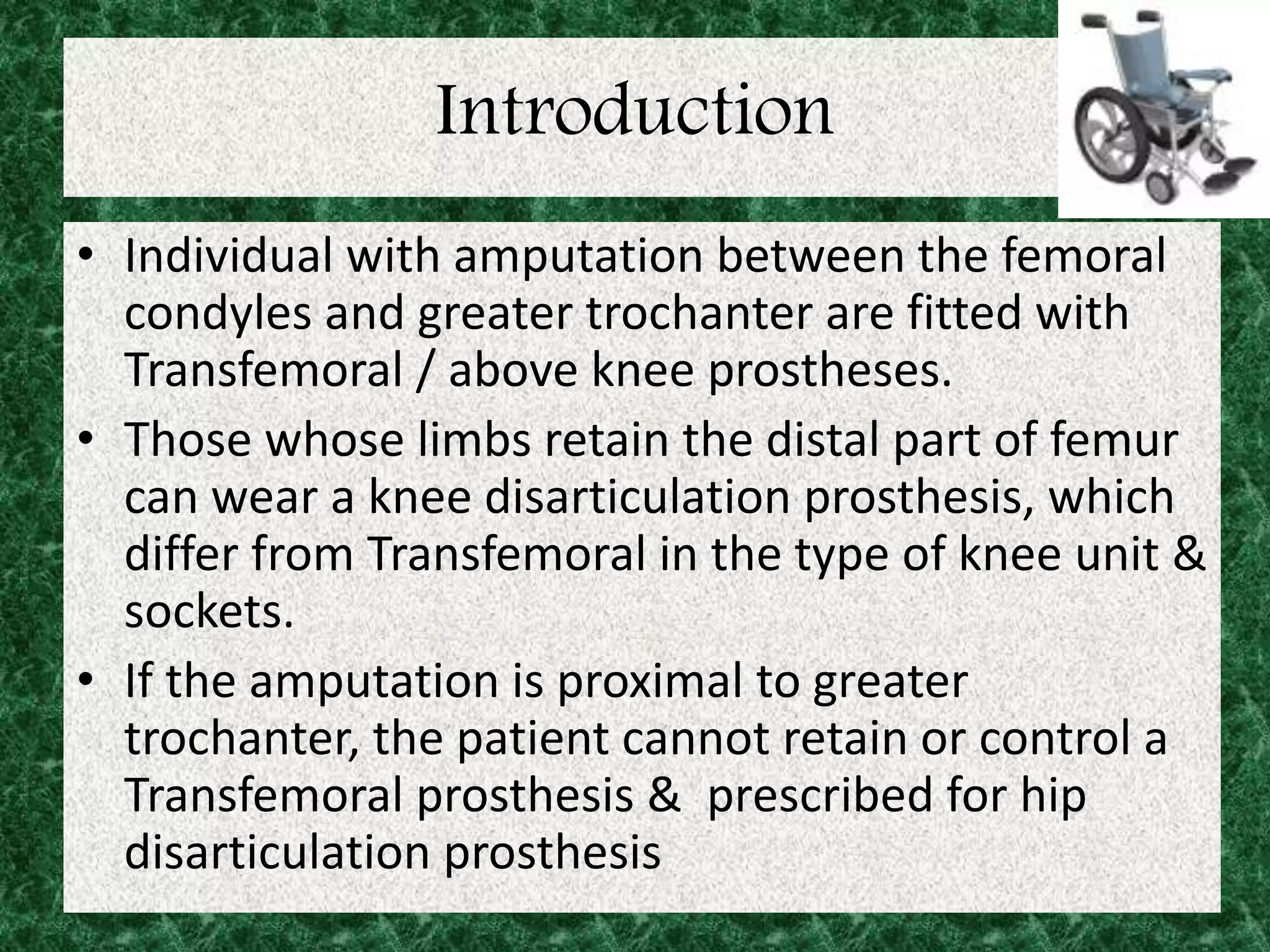 Transfemoral protheses | PPTX