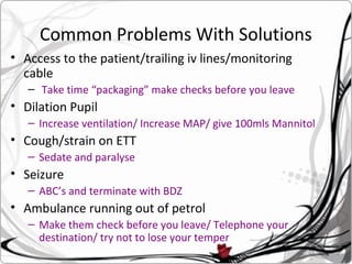 Transfer of Head Injured Patient | PPT