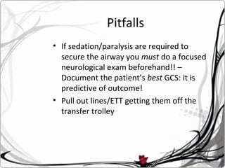 Transfer of Head Injured Patient | PPT