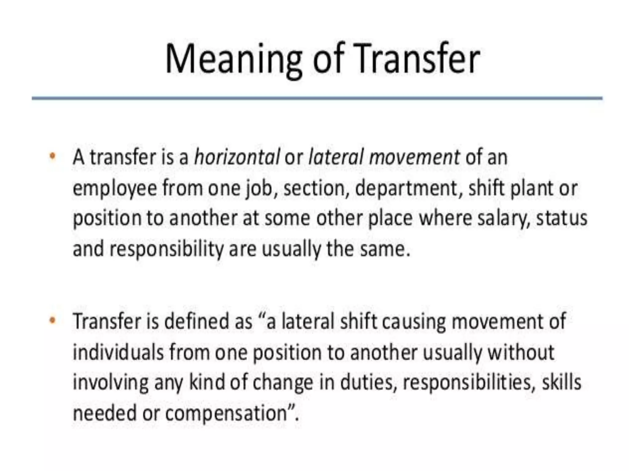 "TRANSFER PRESENTATION" | PPTX