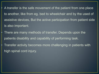 Transfer Training in Physiotherapy | PPTX