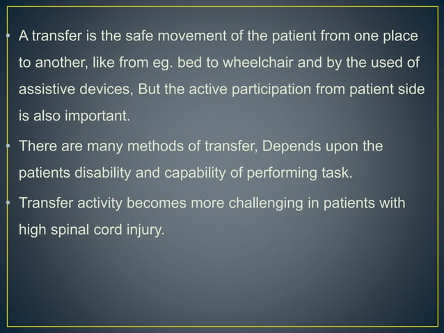 Transfer Training in Physiotherapy | PPTX