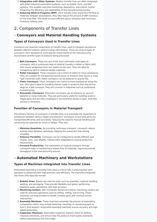 Transfer Lines in Fixed automation systems | PDF