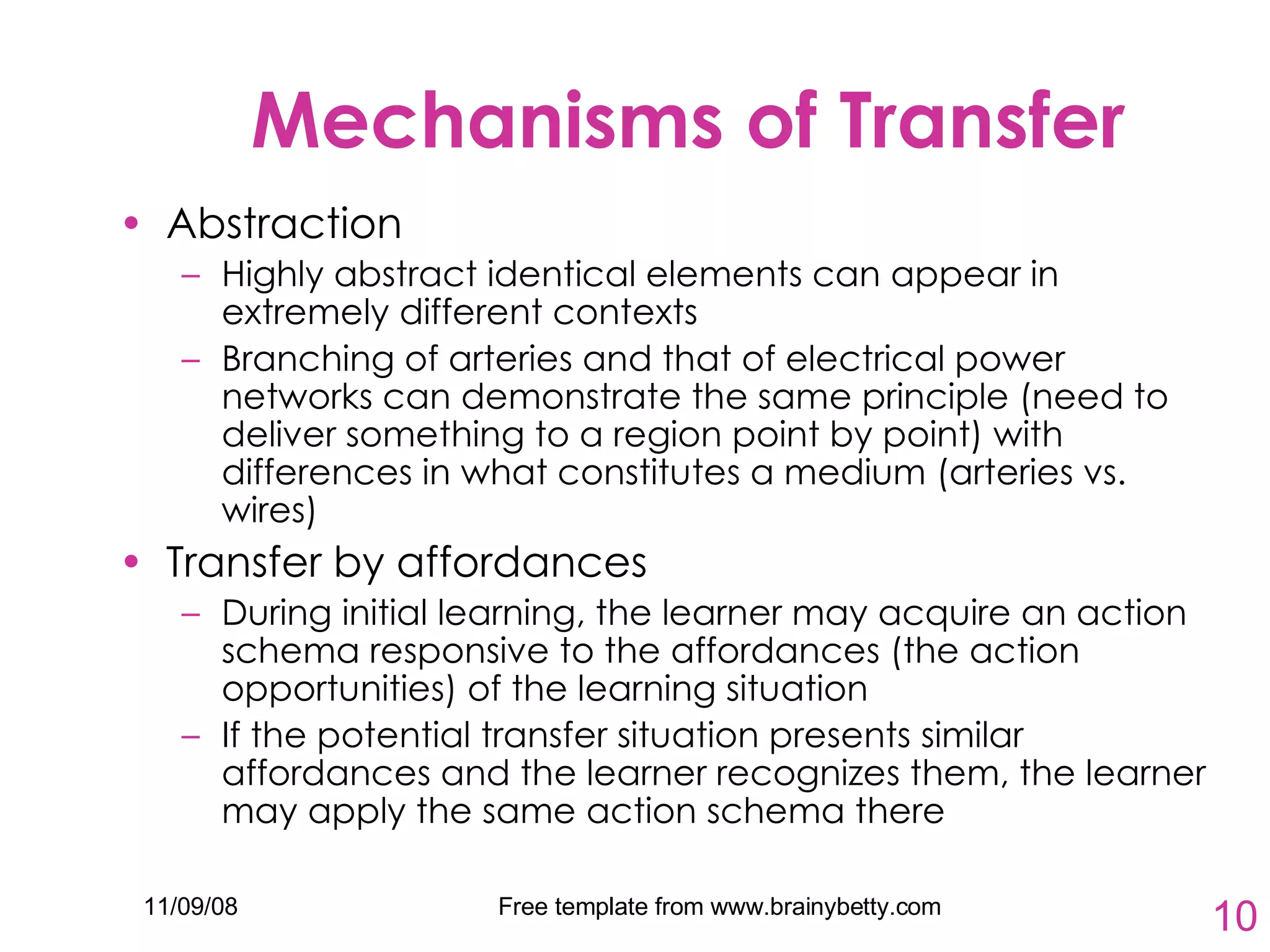 Transfer Of Learning | PPT