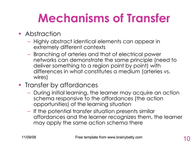 Transfer Of Learning | PPT | Education