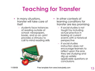 Transfer Of Learning | PPT