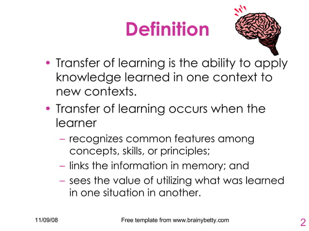 Transfer Of Learning | PPT | Education