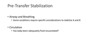 transfer of surgical neonates | PPTX