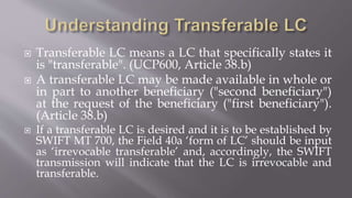 How to use transferable LC more effectively? | PPTX | Business Banking ...