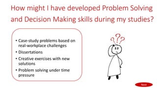 Transferable skills presentation | PPTX