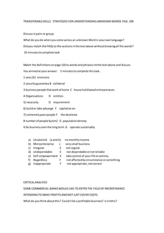 Transferable skills strategies for understanding unknown words pag | PDF