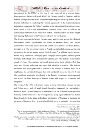 HITLER'S JEWISH TRANSFER AGREEMENT | PDF