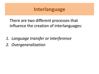 Transfer Analysis in Applied Linguistics | PPTX