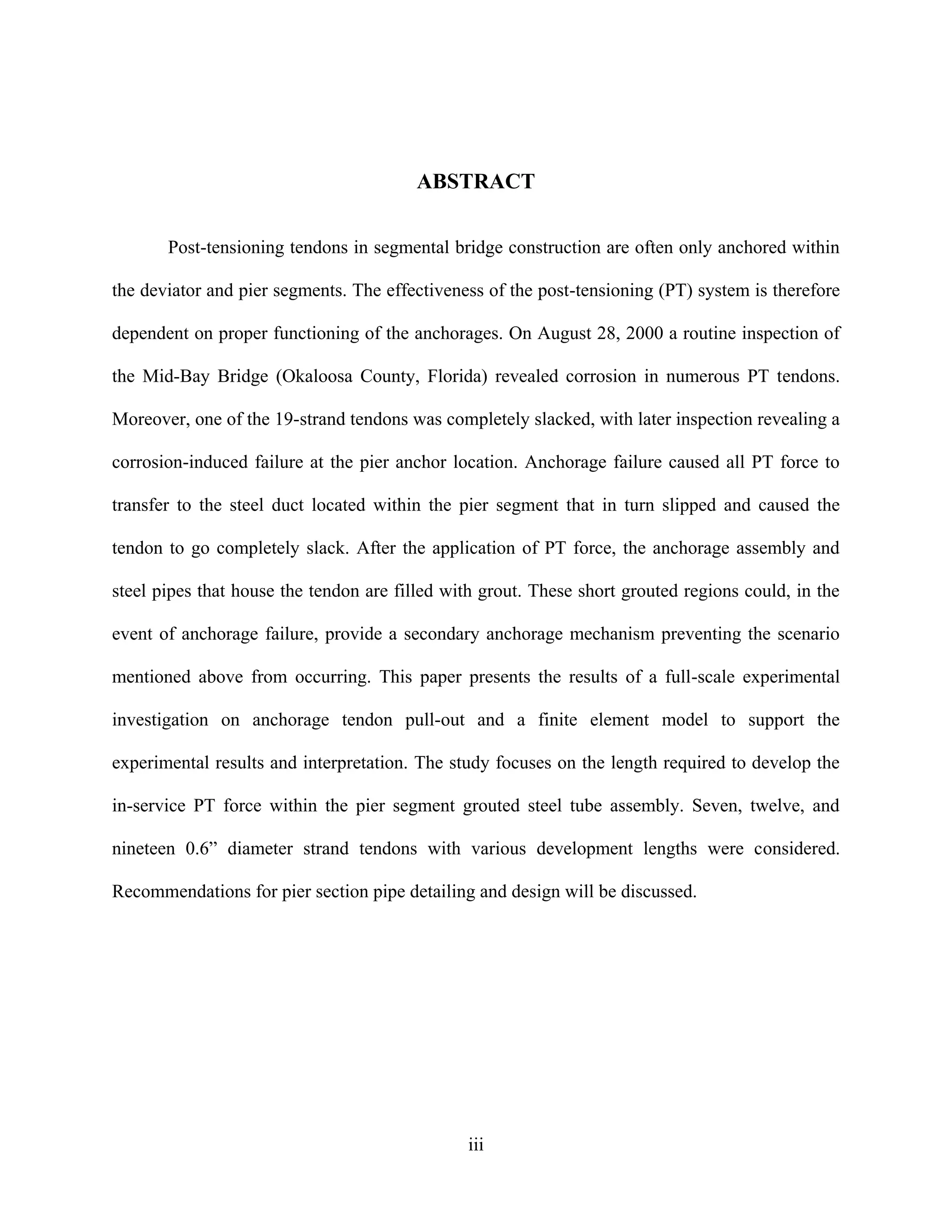 Transfer and development length of strands in post tensioned members ...