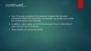 Transfer and establishment of whole plant in soil | PPTX