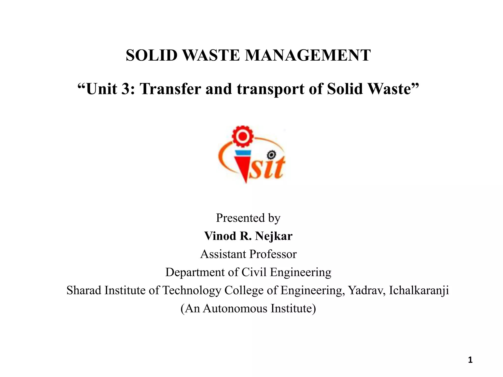 Transfer and transport of solid waste- SWM.pptx
