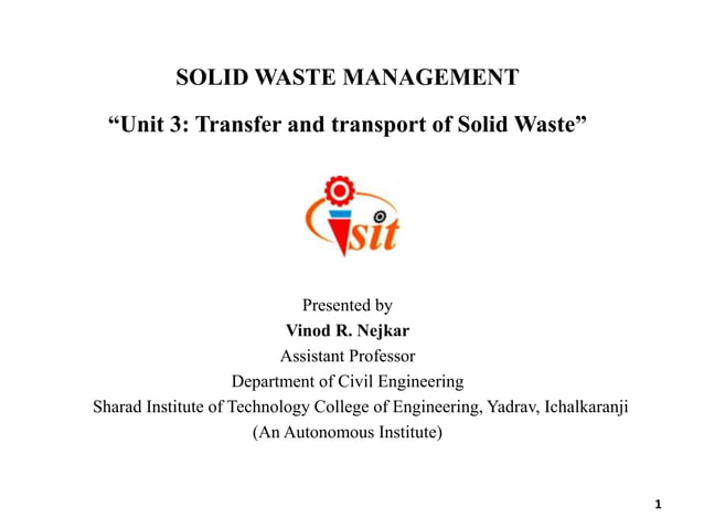 Transfer and transport of solid waste- SWM.pptx