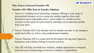 Transfer API Trawex Powerpoint Presentation | PPT