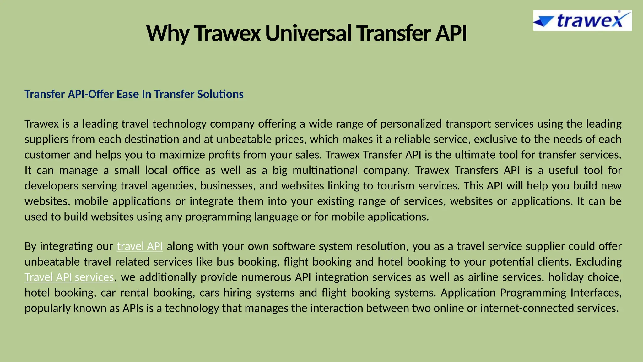 Transfer API | Transfer Booking Engine | Transfer Booking | PPT