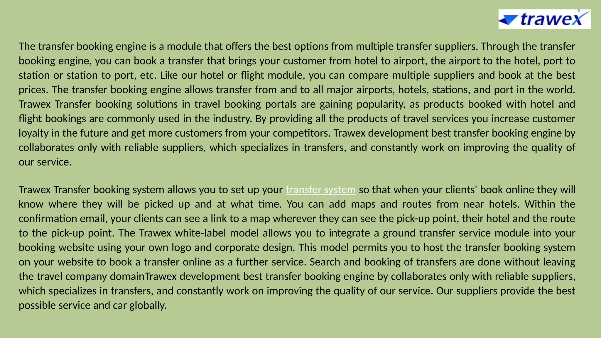 Transfer API | Transfer Booking Engine | Transfer Booking | PPT