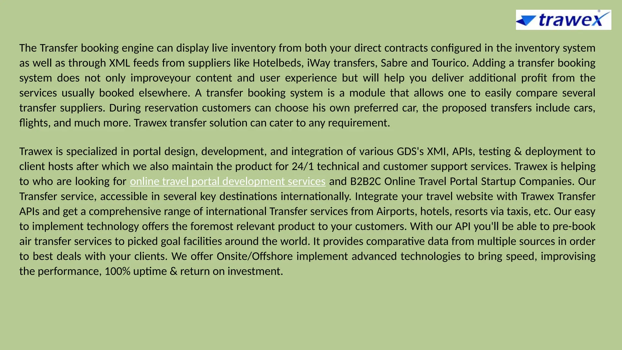 Transfer API | Transfer Booking Engine | Transfer Booking | PPT