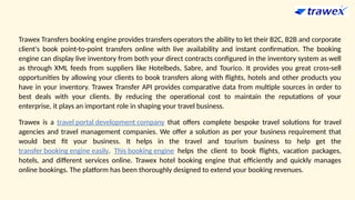 Transfer API | Transfer Booking Engine | Transfer Booking | PPT
