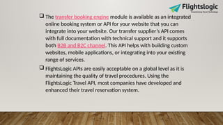 Transfer API | Transfer Booking Engine | Transfer API Integration | PPTX